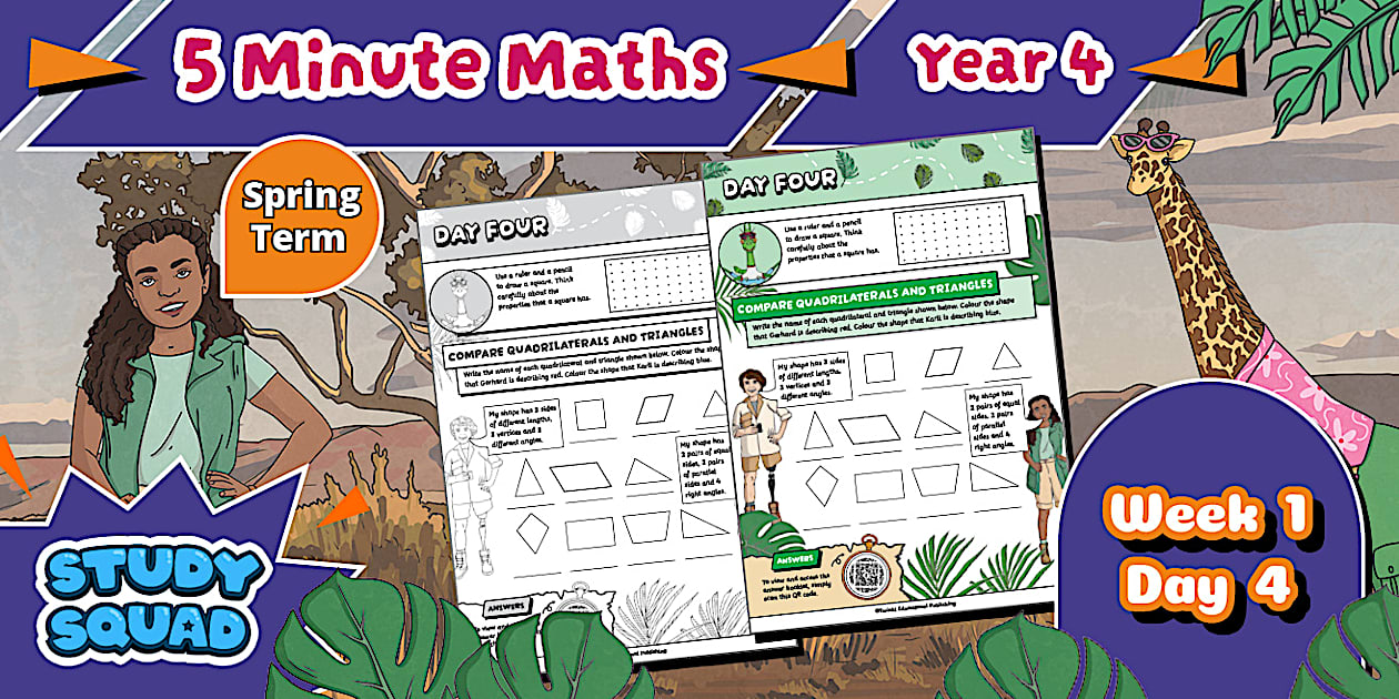 👉 Study Squad 5 Minute Maths - Year 4 Spring - Week 1 Day 4