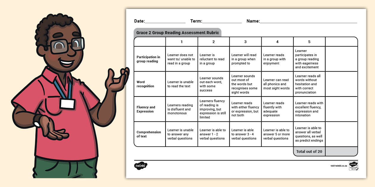 Grade 2 Group Reading Assessment Rubric
