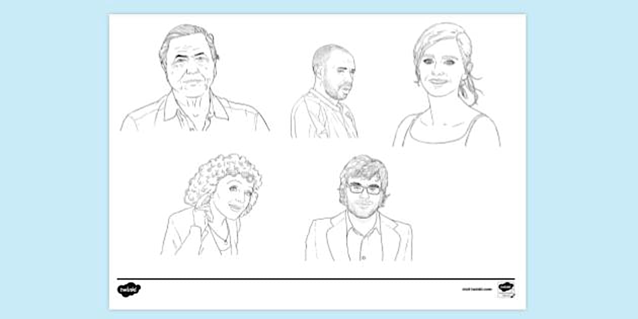 Famous People Colouring Page | Colouring Sheets - Twinkl