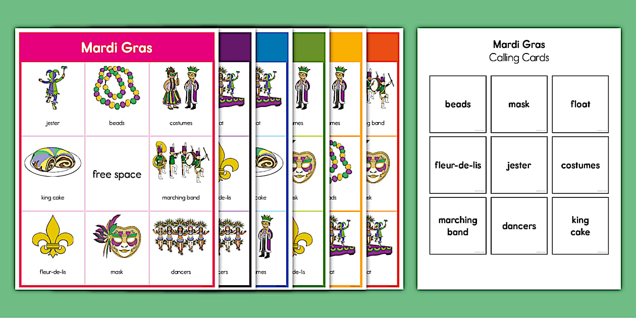 Printable Mardi Gras Bingo Game for Kids | Twinkl USA