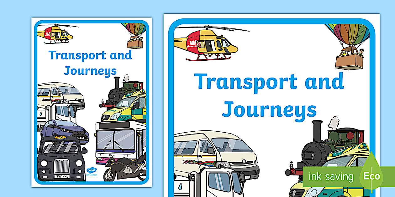 Transport and Journeys Editable Book Cover (teacher made)