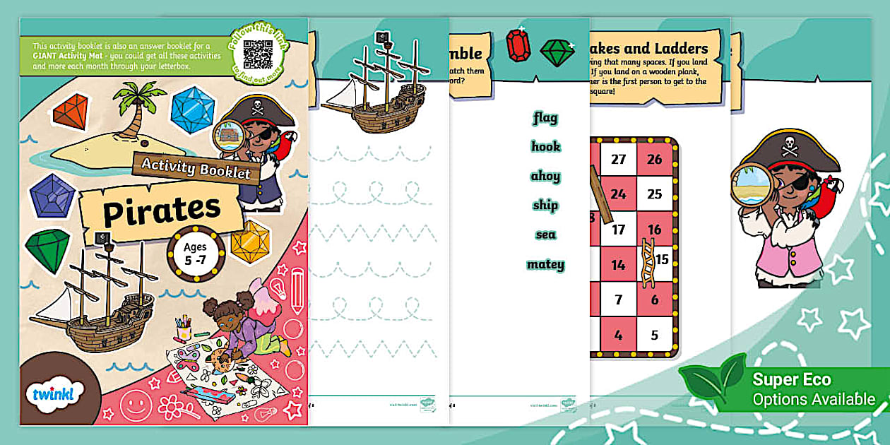 Pirates Activity Booklet 3 to 5 years (teacher made)
