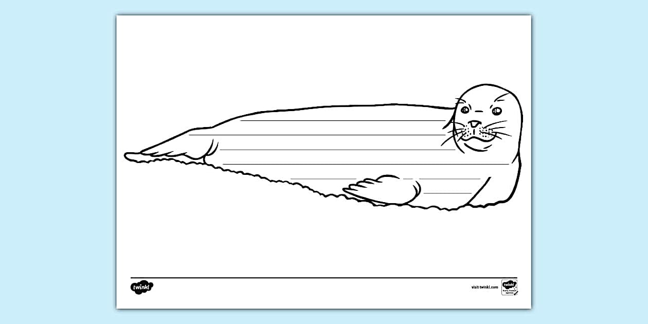 Seal Writing Template (teacher made) - Twinkl