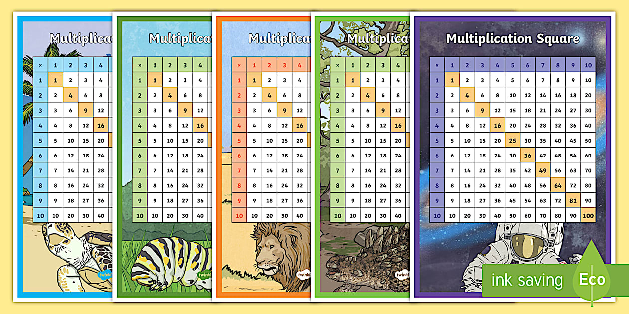 Editable Multiplication Squares (Hecho por educadores)