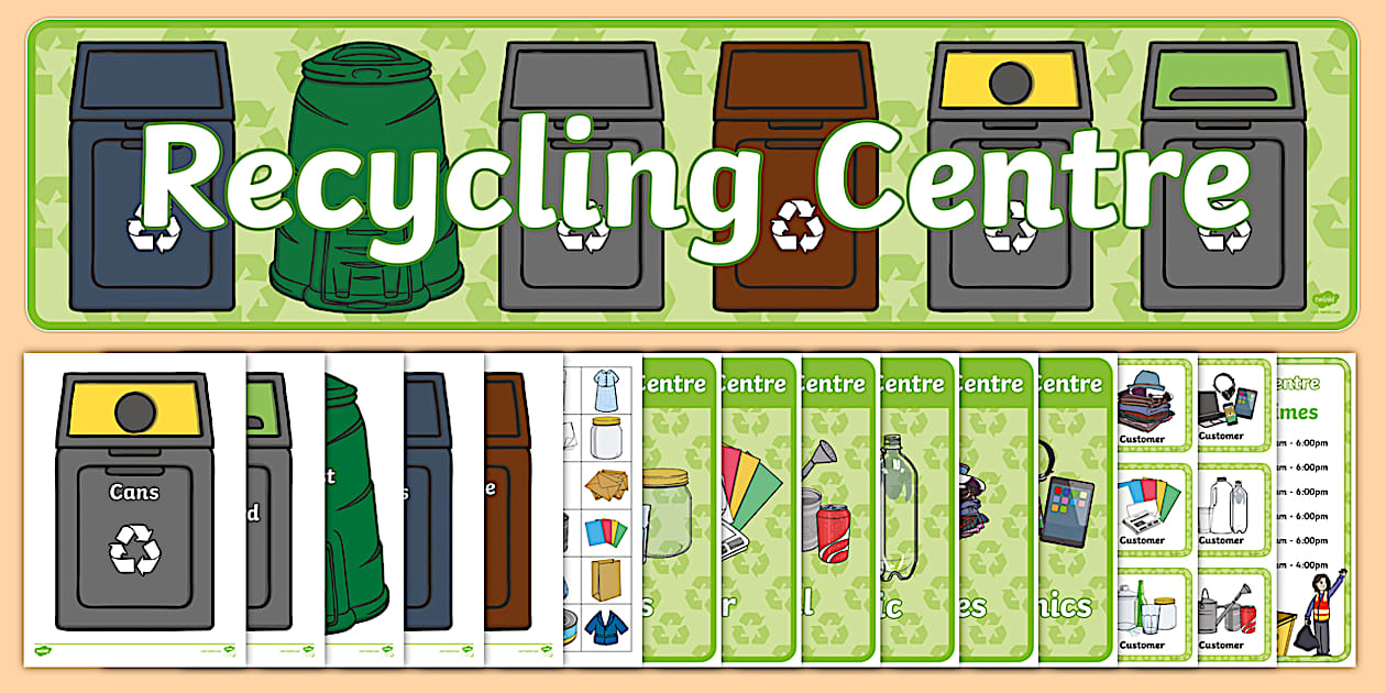 Cursive Recycling Centre Role-Play Pack (teacher made)