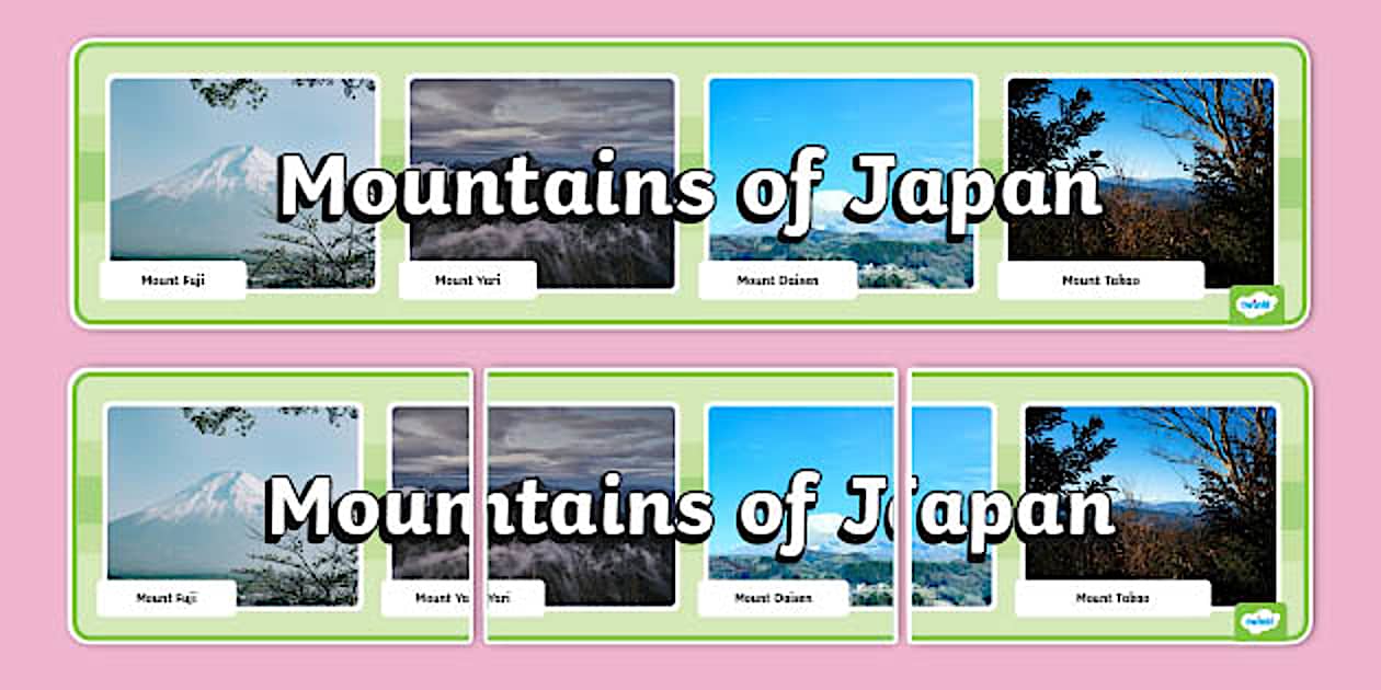 Mountains of Japan Display Banner (teacher made) - Twinkl