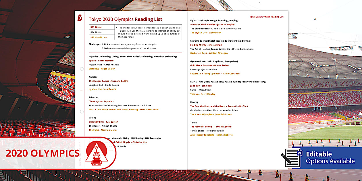 Olympic Books for Tokyo 2020 | Tokyo 2020 | Beyond English