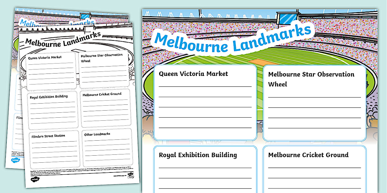 Melbourne Landmarks Fact File Template (teacher made)