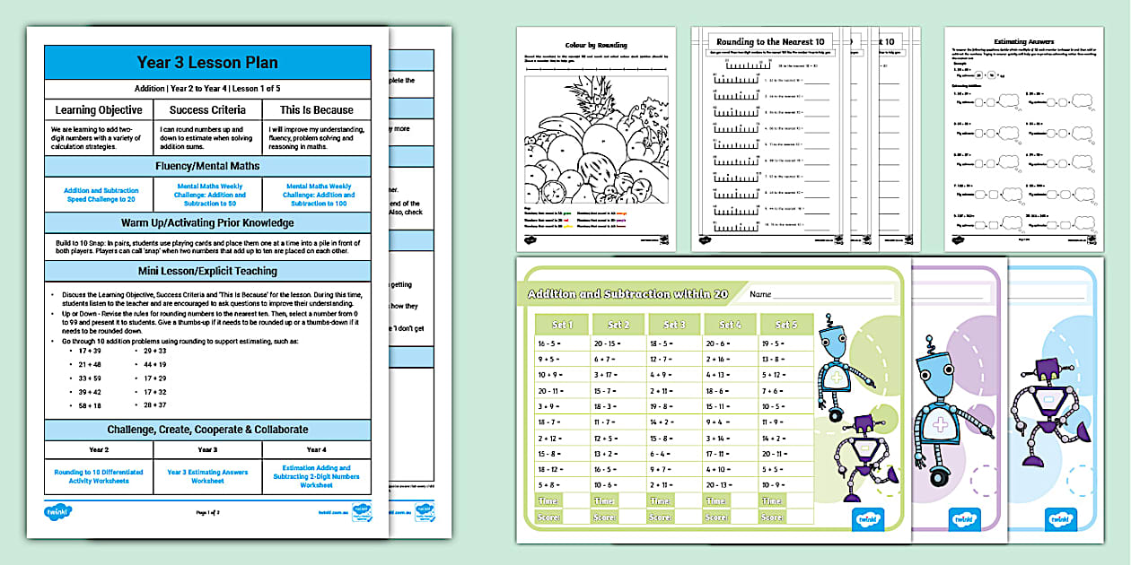 Year 3 Inclusion Addition Differentiated Lesson Plan 1
