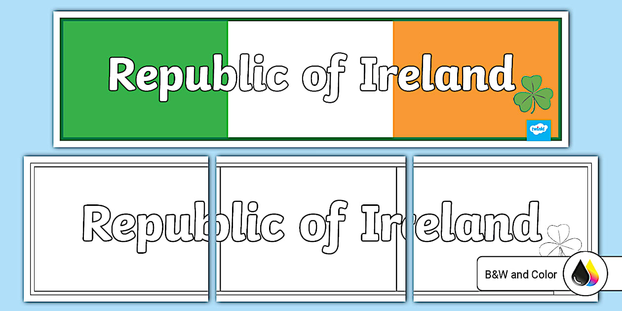 Printable Republic of Ireland Banner for Kids | Twinkl USA