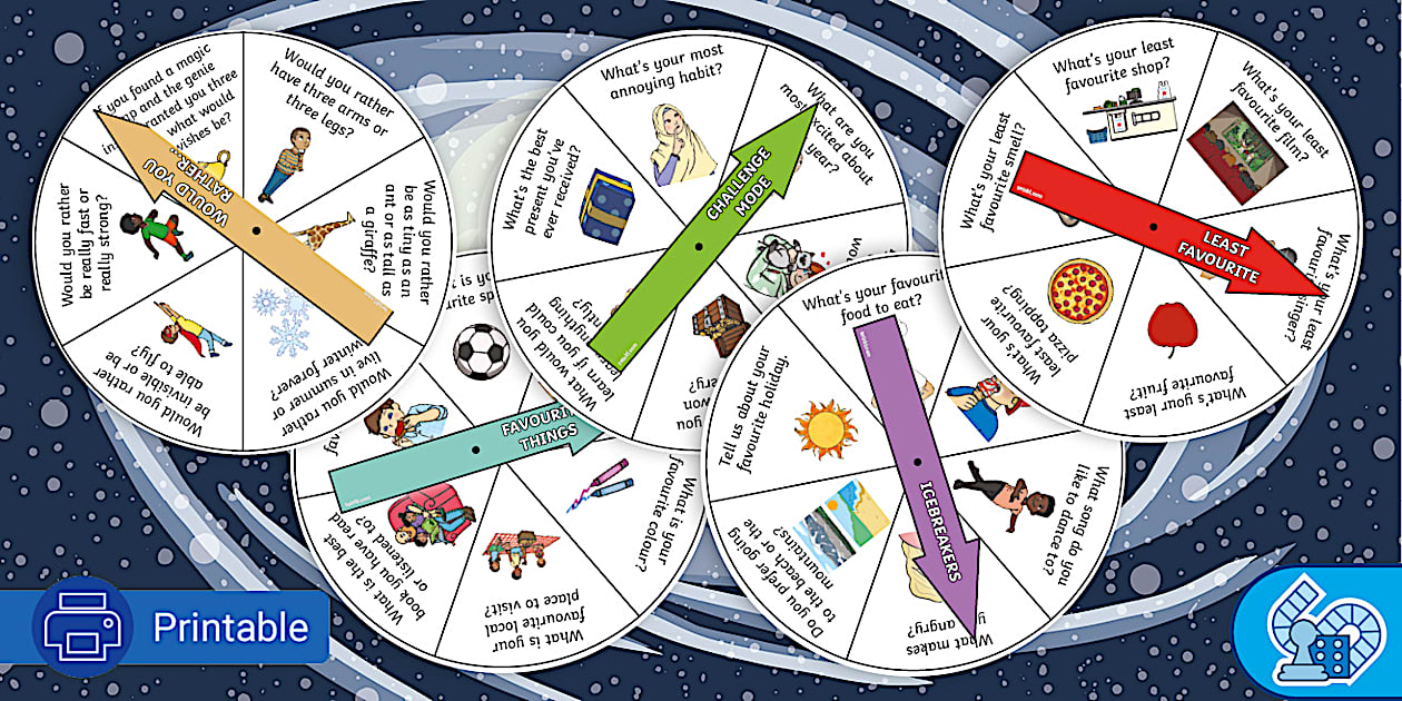 Fun Facts About Me Game Spinners | Twinkl Plus - Twinkl