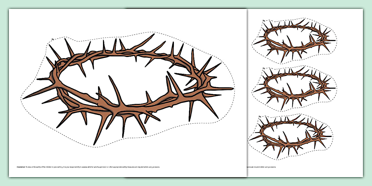 Crown of Thorns Cut-Outs - Twinkl - KS1