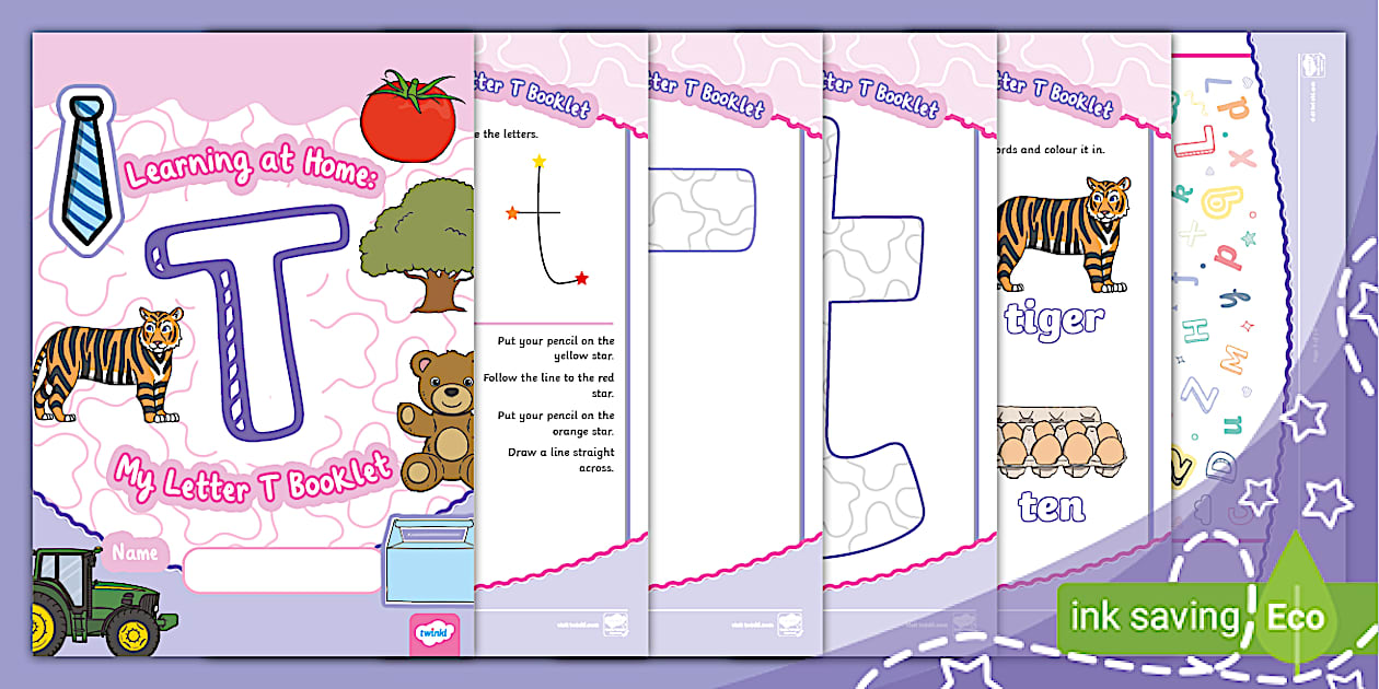 Learning at Home: My Letter ‘T’ Activity Booklet