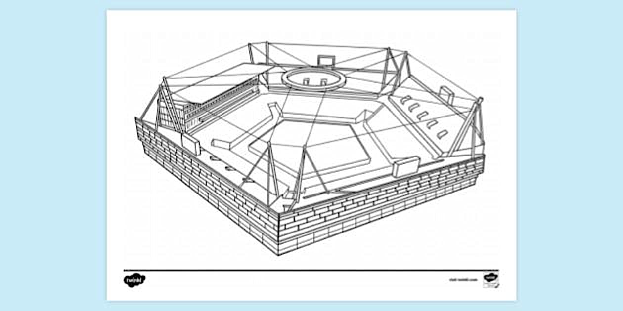 Colouring Page Baseball Field (teacher made) - Twinkl
