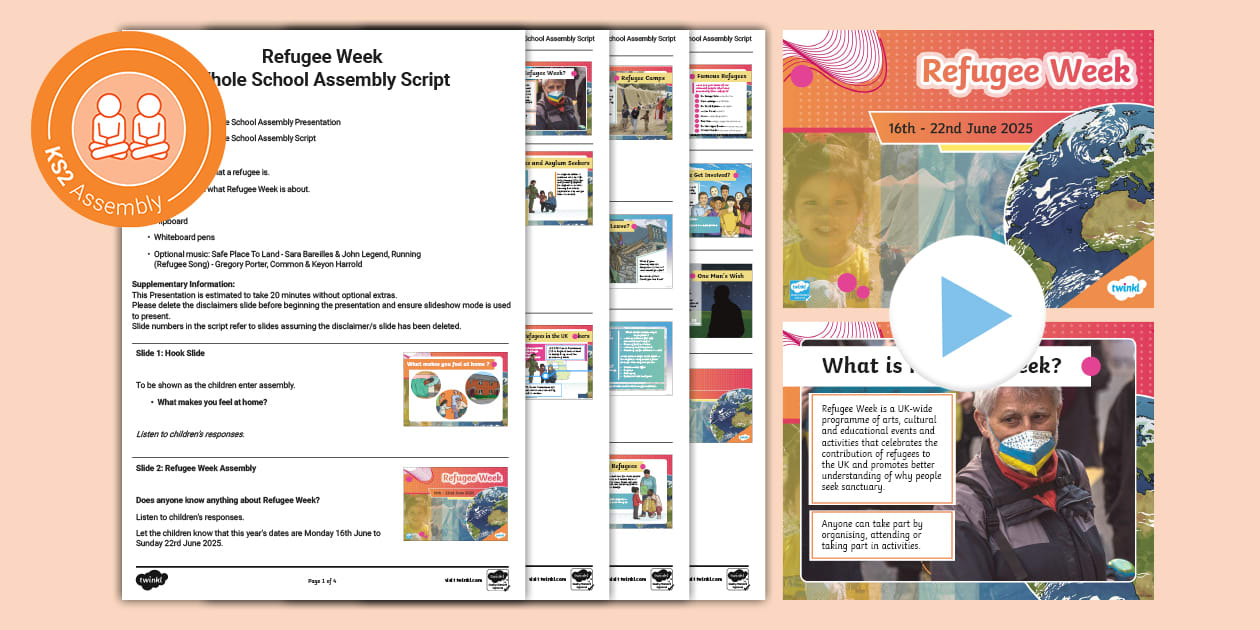 Refugee Week Whole School Assembly Pack (teacher made)