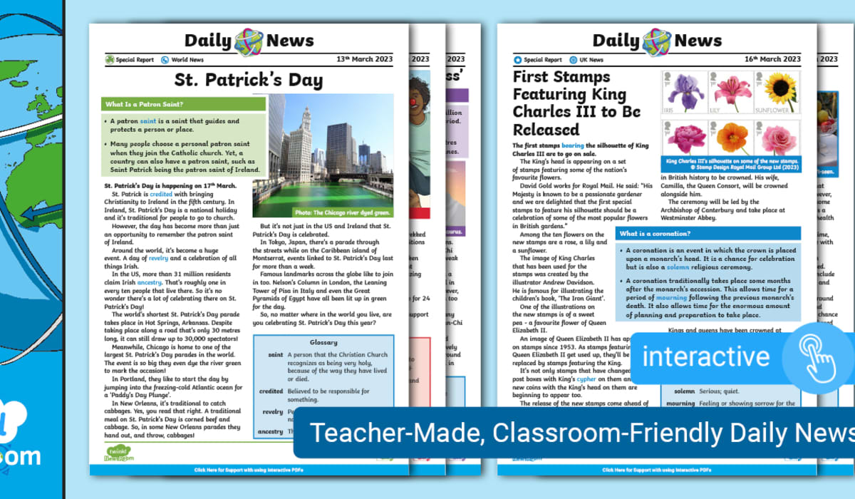 Weekly Comprehension Pack - 17th March 2023 - Twinkl NewsRoom
