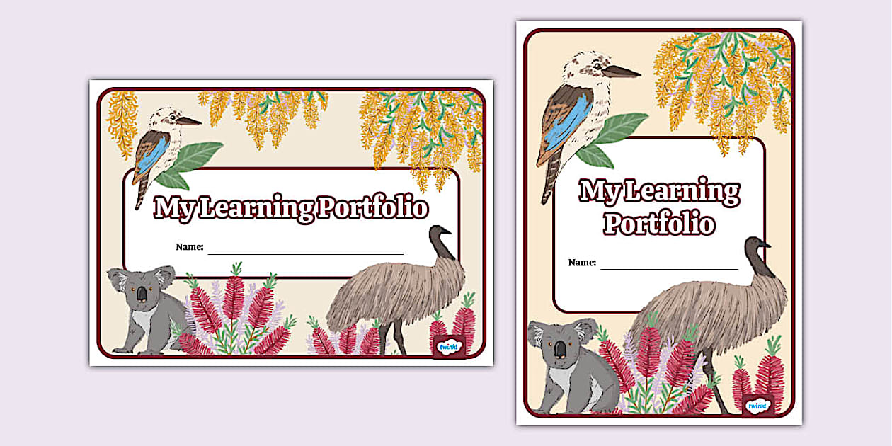 Flora and Fauna Portfolio Editable Covers (teacher made)