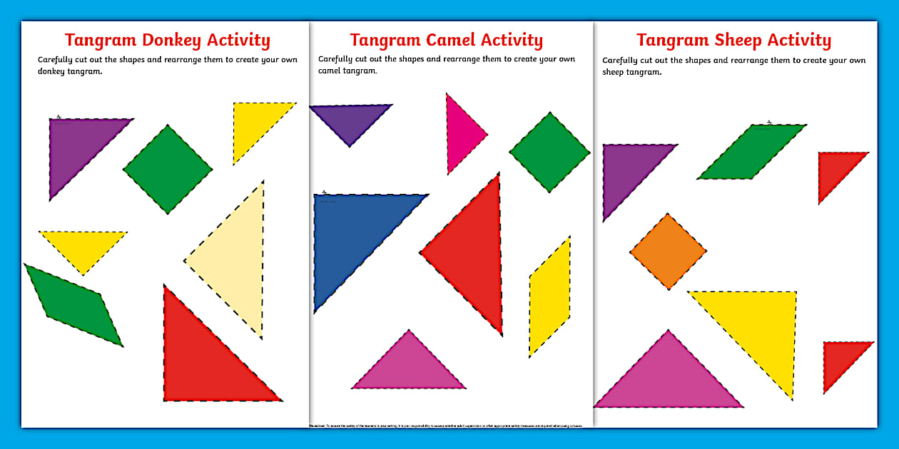 👉 Christmas Story Animal Shapes: Tangram Puzzle Activity Pack