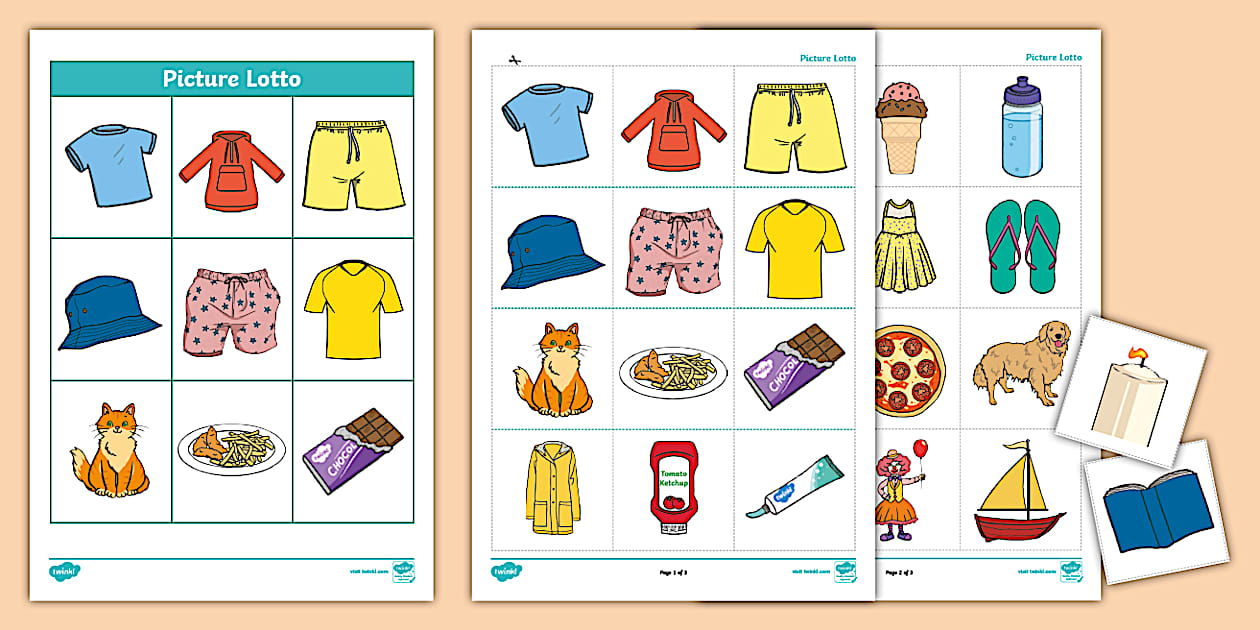 Language Skills: Picture Lotto (teacher made) - Twinkl