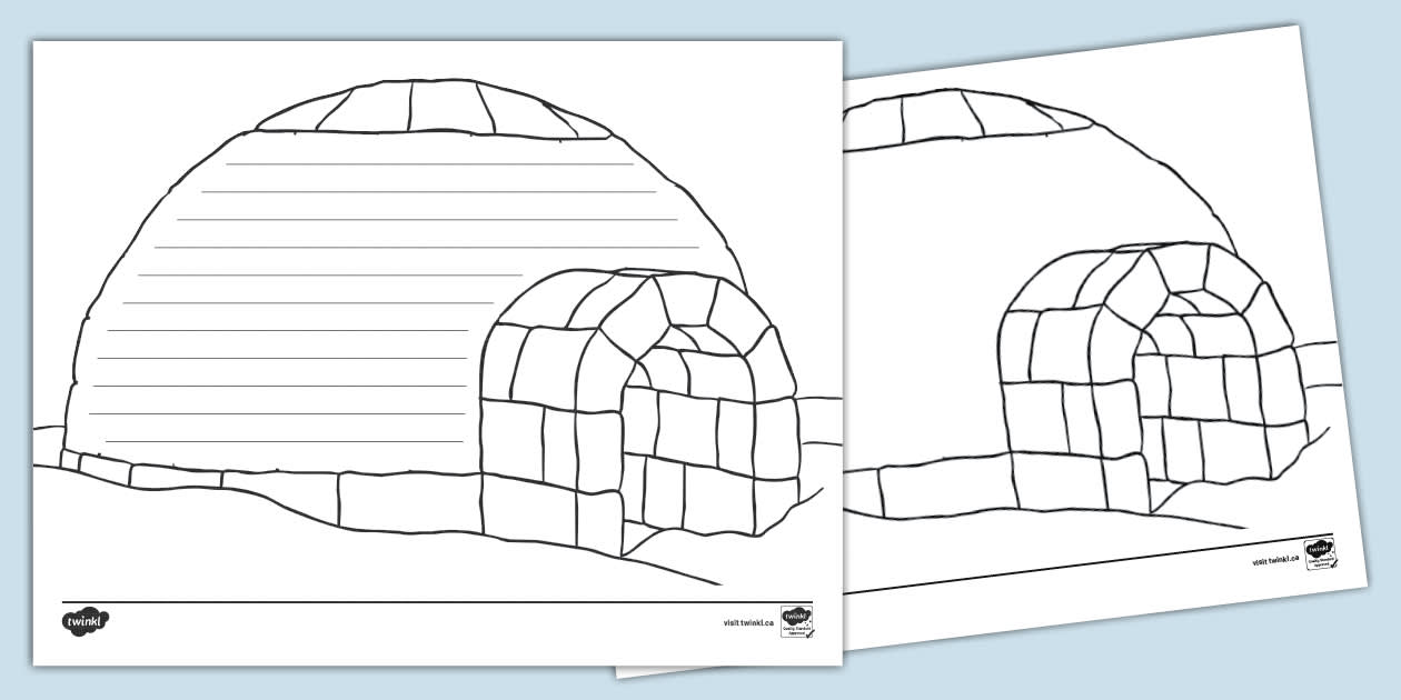 Modèle d'écriture : Un igloo - Twinkl Écrire - Twinkl