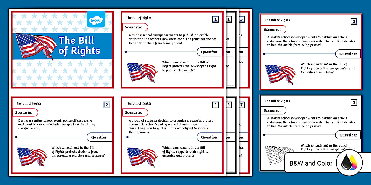 Bill of Rights Scenarios | Social Studies | Twinkl USA