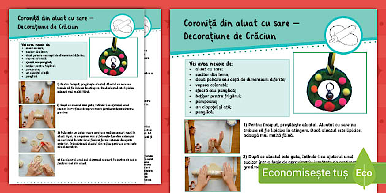 AVAP: Coroniță din aluat cu sare – Activitate practică