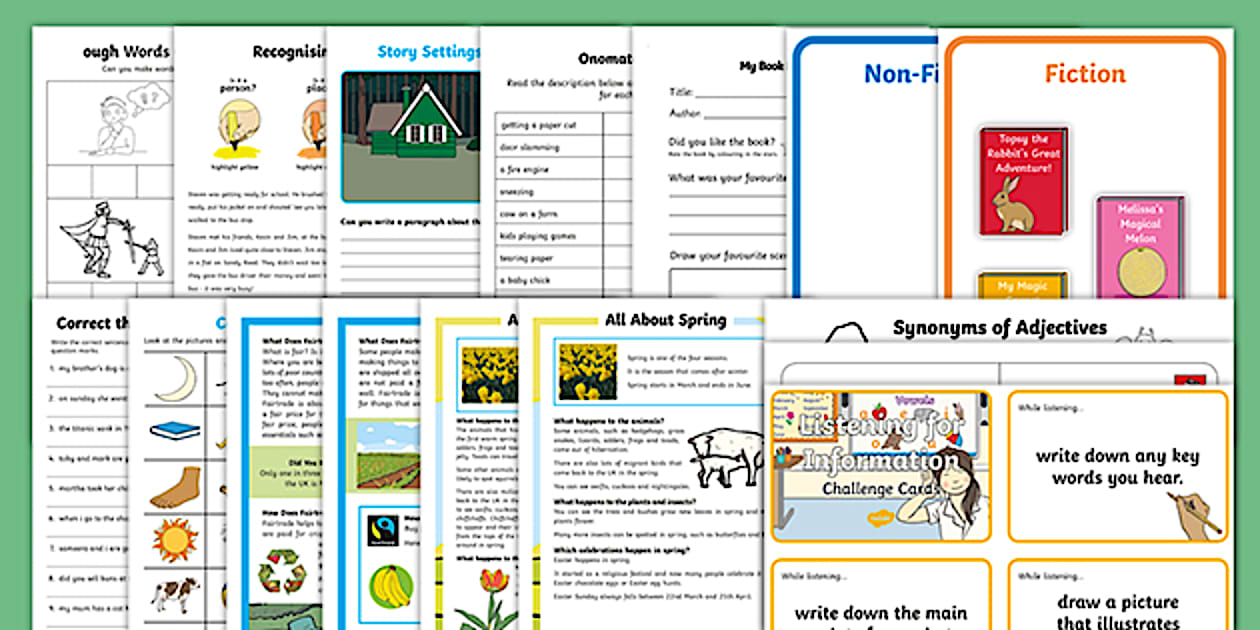 First Level P3 Literacy Home Learning Pack (teacher made)