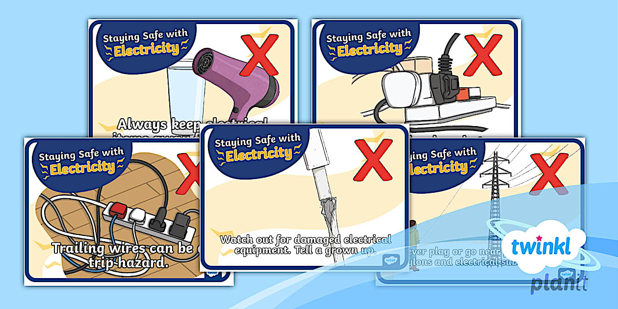 Electrical Safety Display Posters (Teacher-Made) - Twinkl
