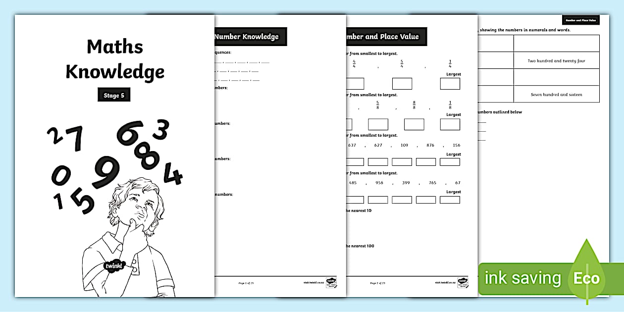 Stage 5 Maths Knowledge Revision Booklet (teacher made)