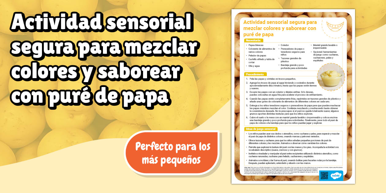 * NEW * Actividad sensorial segura para mezclar colores y saborear con puré