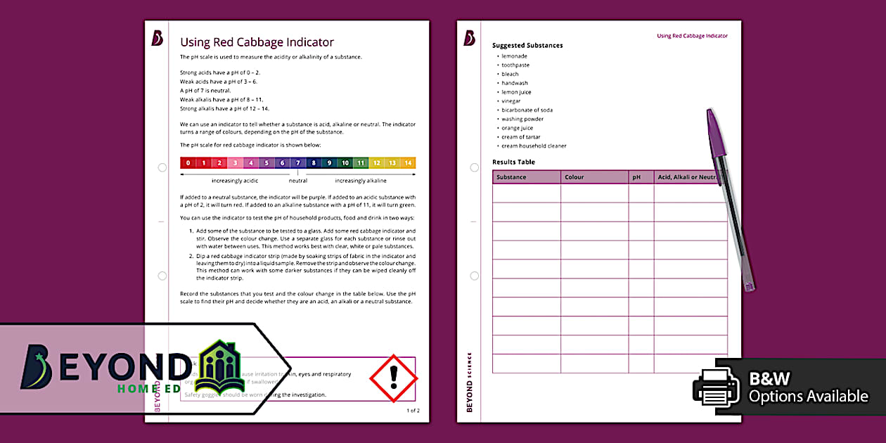 pH Investigation Using Red Cabbage Indicator | Beyond