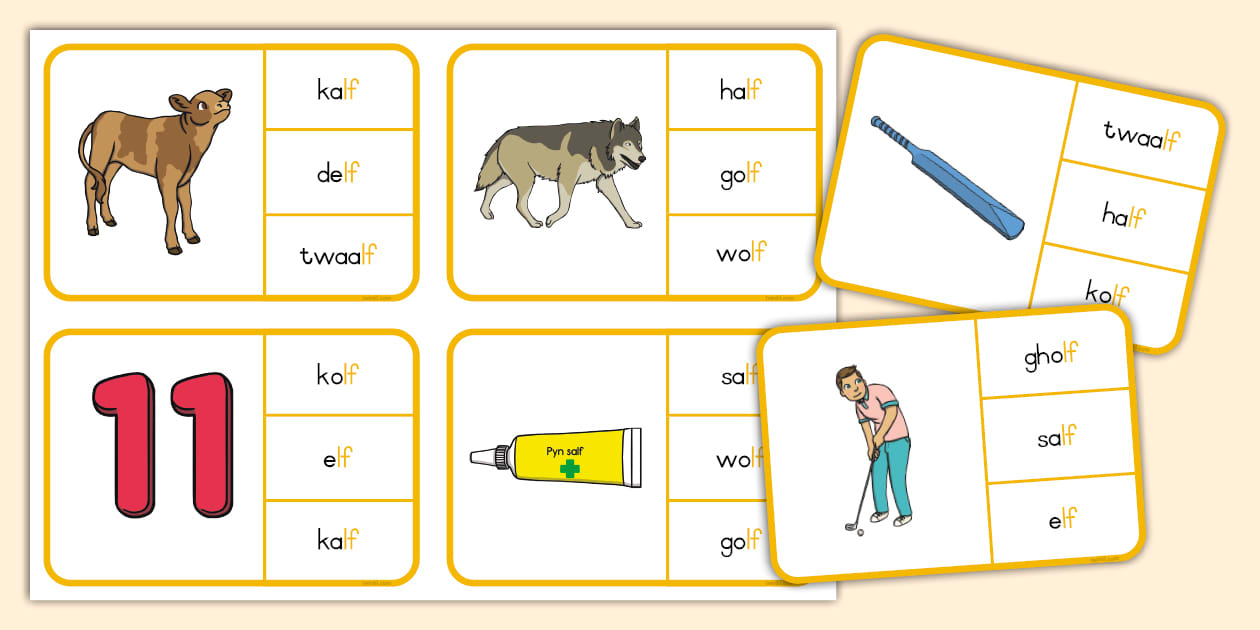 Graad 2 Klanke Wasgoedpennetjie Kaartjies lf (teacher made)