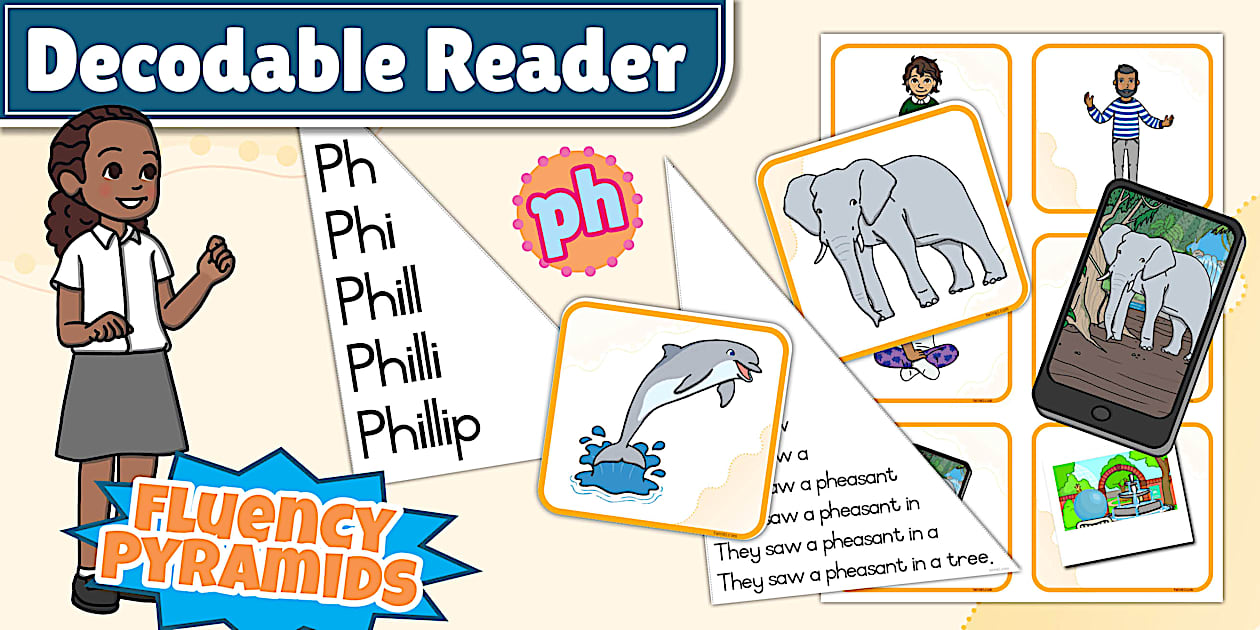 FP Phonics - ph Decodable Readers - Fluency Pyramids
