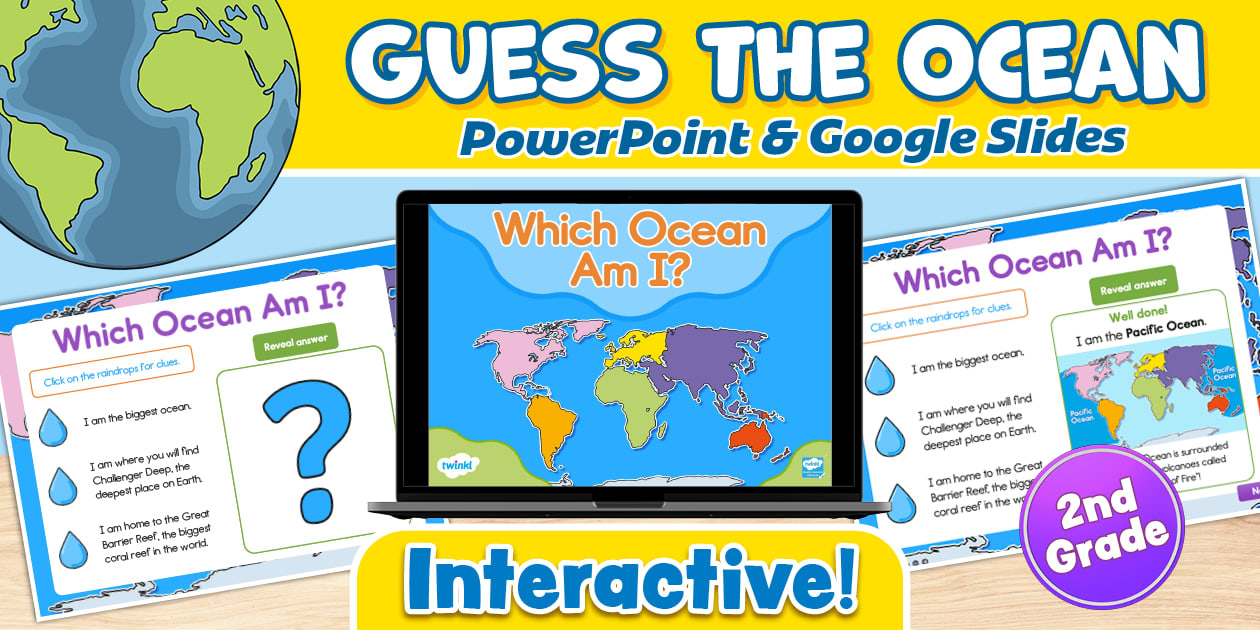Which Ocean Am I? Guess the Ocean Geography Game PPT & Slides