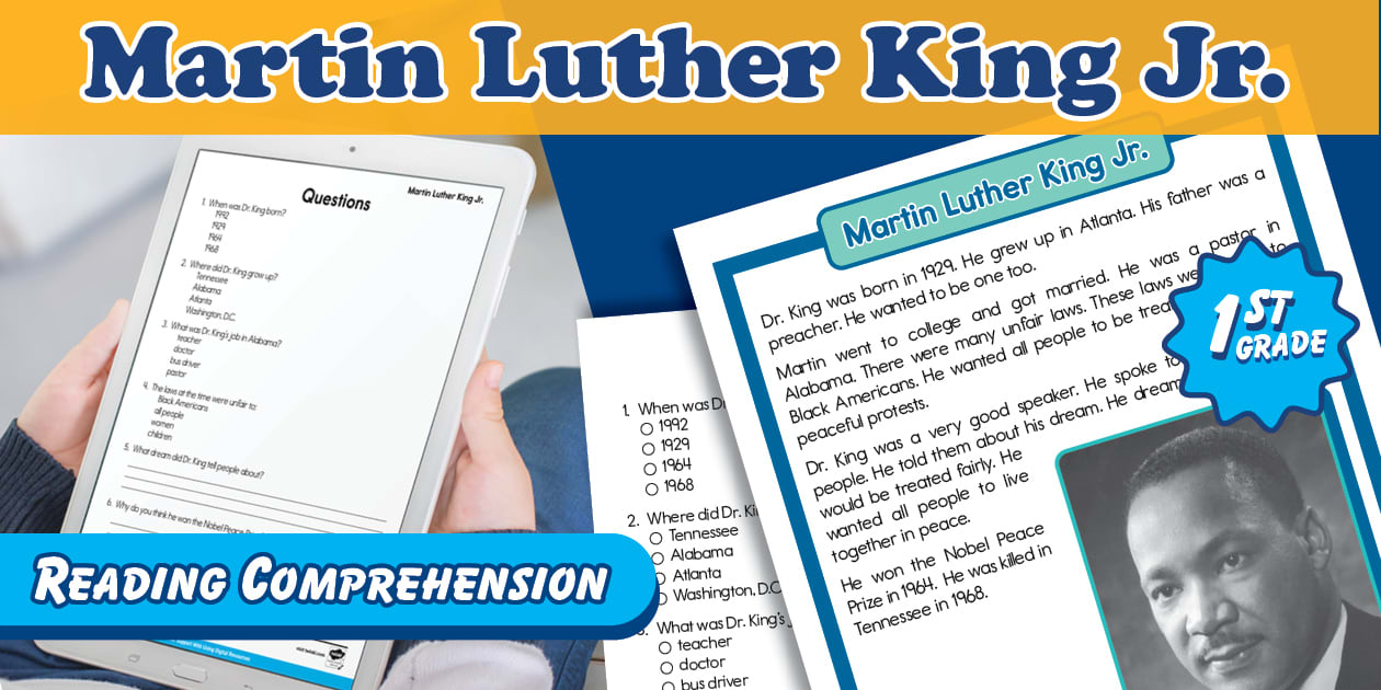 Martin Luther King Jr. Reading Comprehension I MLK Day
