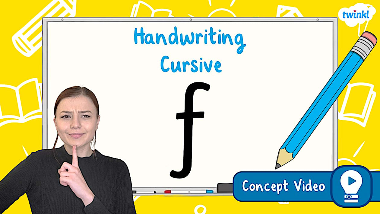 The Letter 'f' | Cursive Handwriting Concept Video - Twinkl