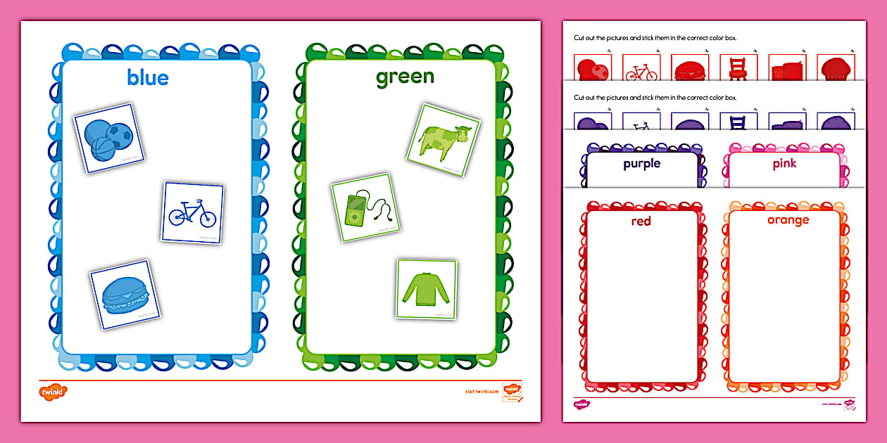 Color Sorting Activity Worksheet - Twinkl