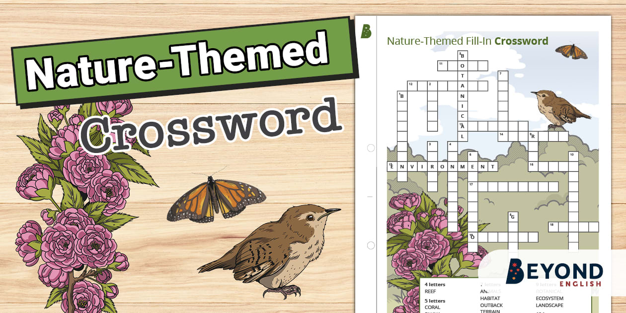Nature-Themed Fill-In Crossword