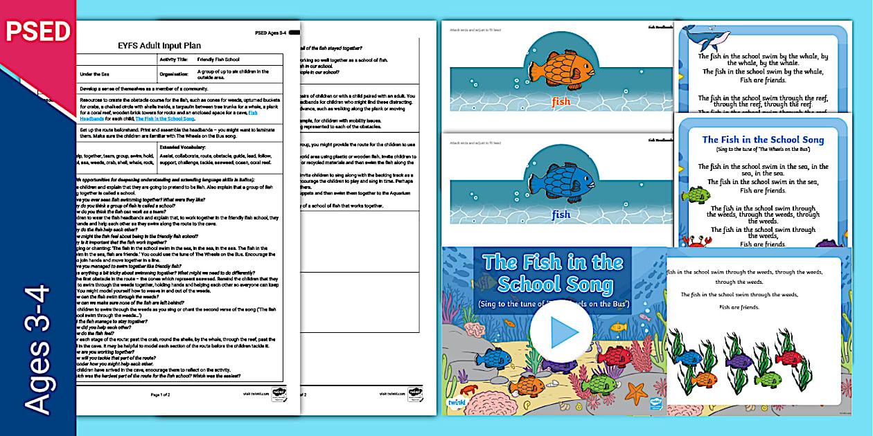 EYFS Friendly Fish School Adult Input Plan and Resource Pack