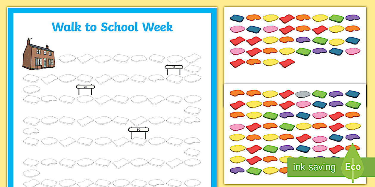 CfE Walk to School Week Chart Record (teacher made) - Twinkl