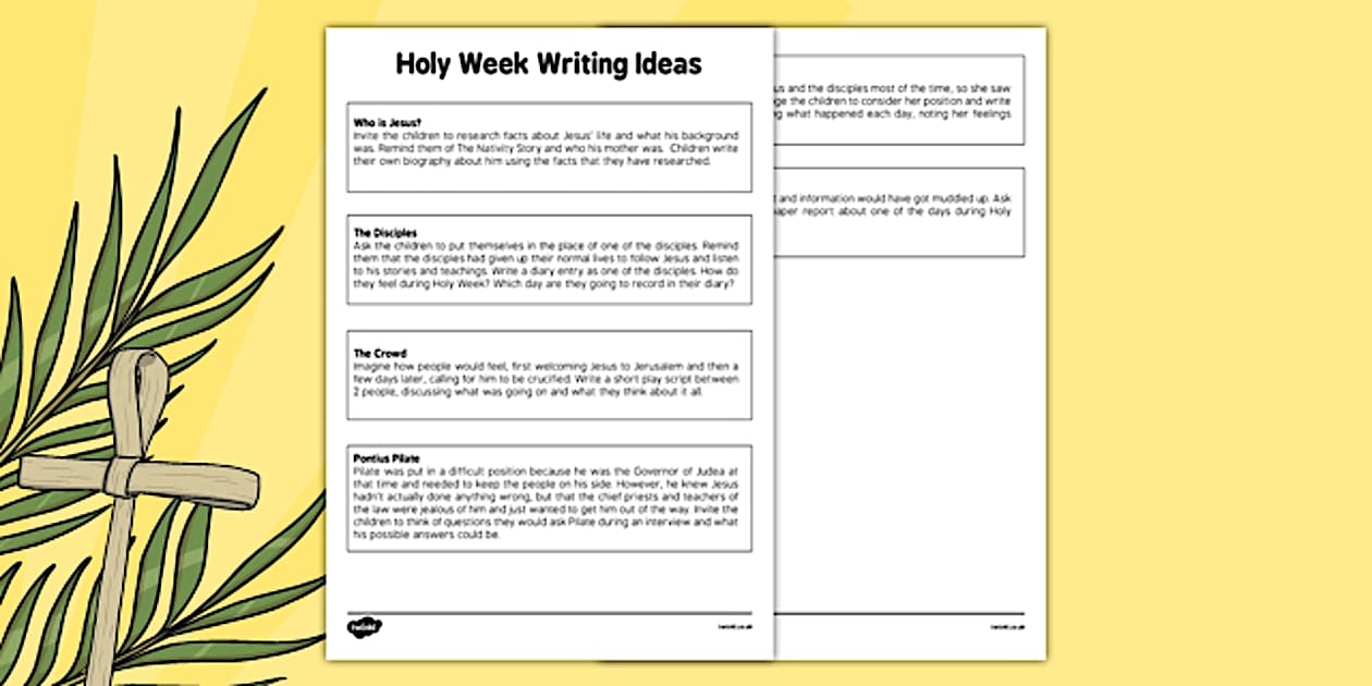 Holy Week KS1 Pack Writing Ideas (teacher made) - Twinkl