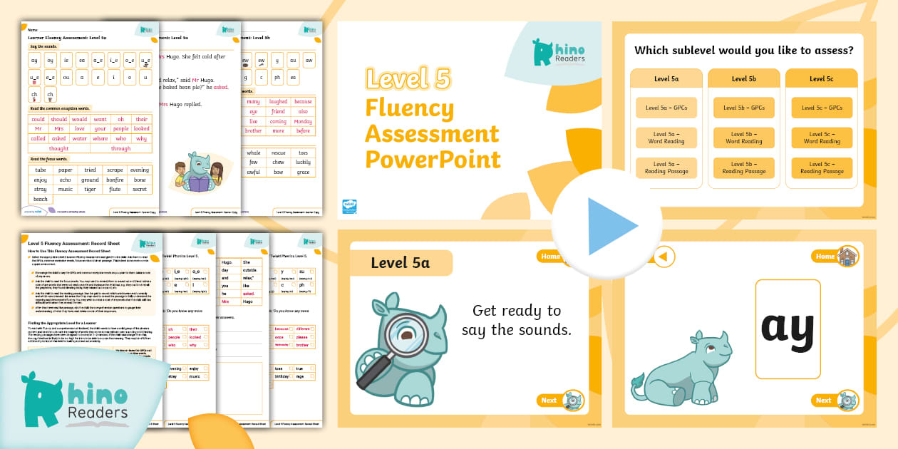 Level 5 Rhino Readers Fluency Assessment Pack (teacher made)