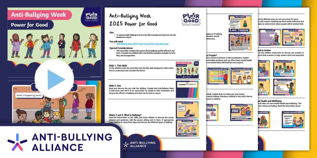 Anti-Bullying Week 2025: Power for Good KS1 Assembly Pack