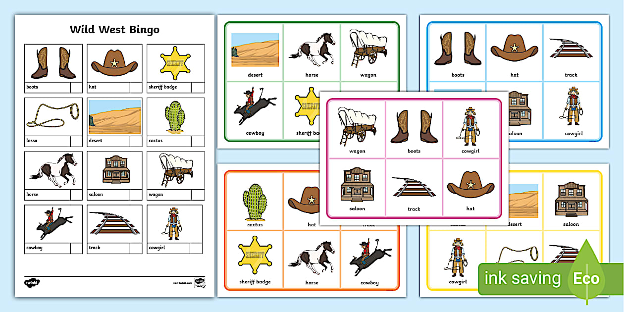 Wild West Themed Bingo (teacher made) - Twinkl