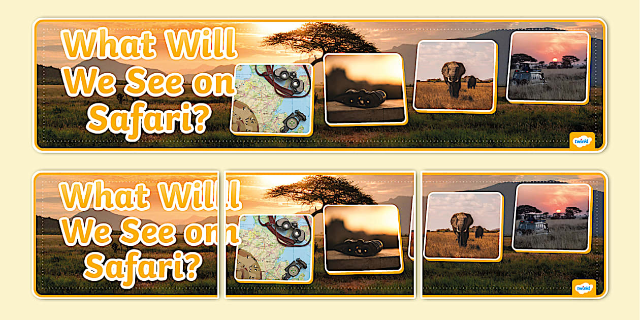 What Will We See On Safari? Photo Display Banner - Twinkl