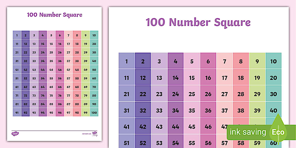 👉 Pastel Hundred Square - Maths (teacher made) - Twinkl