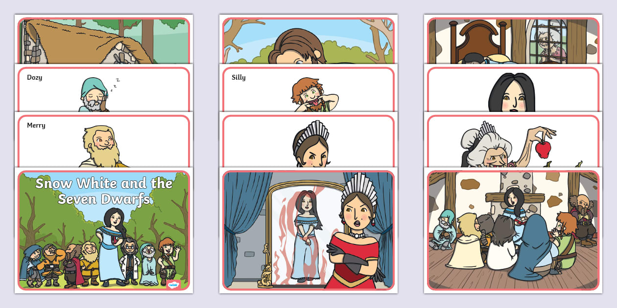 Snow White and the Seven Dwarfs Visual Aids Cards | EYFS