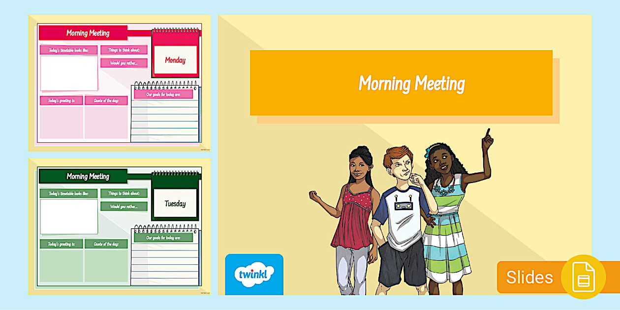 Morning Meeting Google Slides Template (Years 5-8) - Twinkl