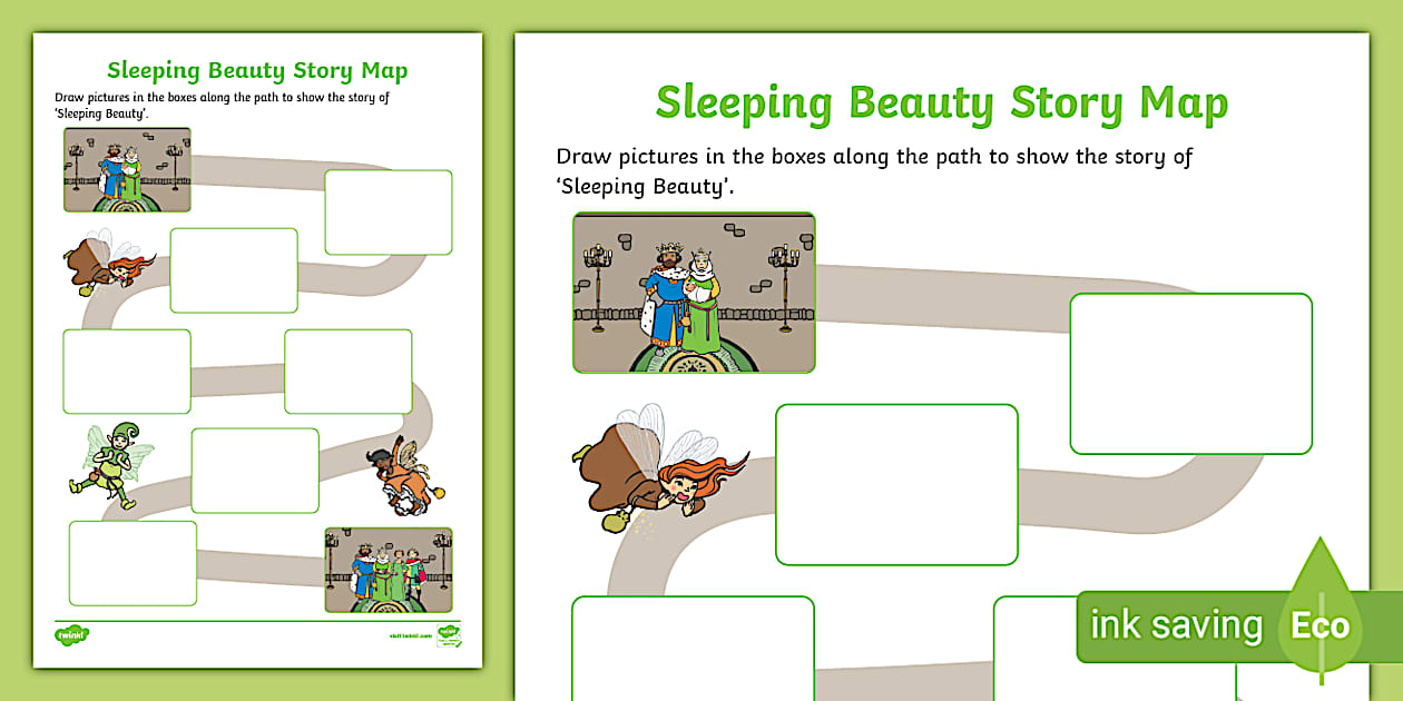 Sleeping Beauty Story Map Activity - Twinkl