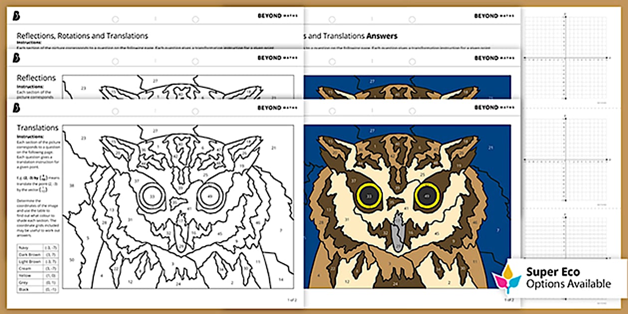 KS3 Maths | Transformations Colour by Number | Beyond